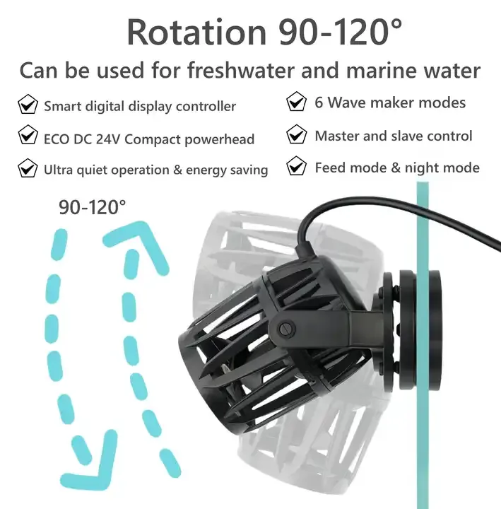 DC Electrical Aquarium Wave Maker Pump Circulation Wave Maker Strong ...