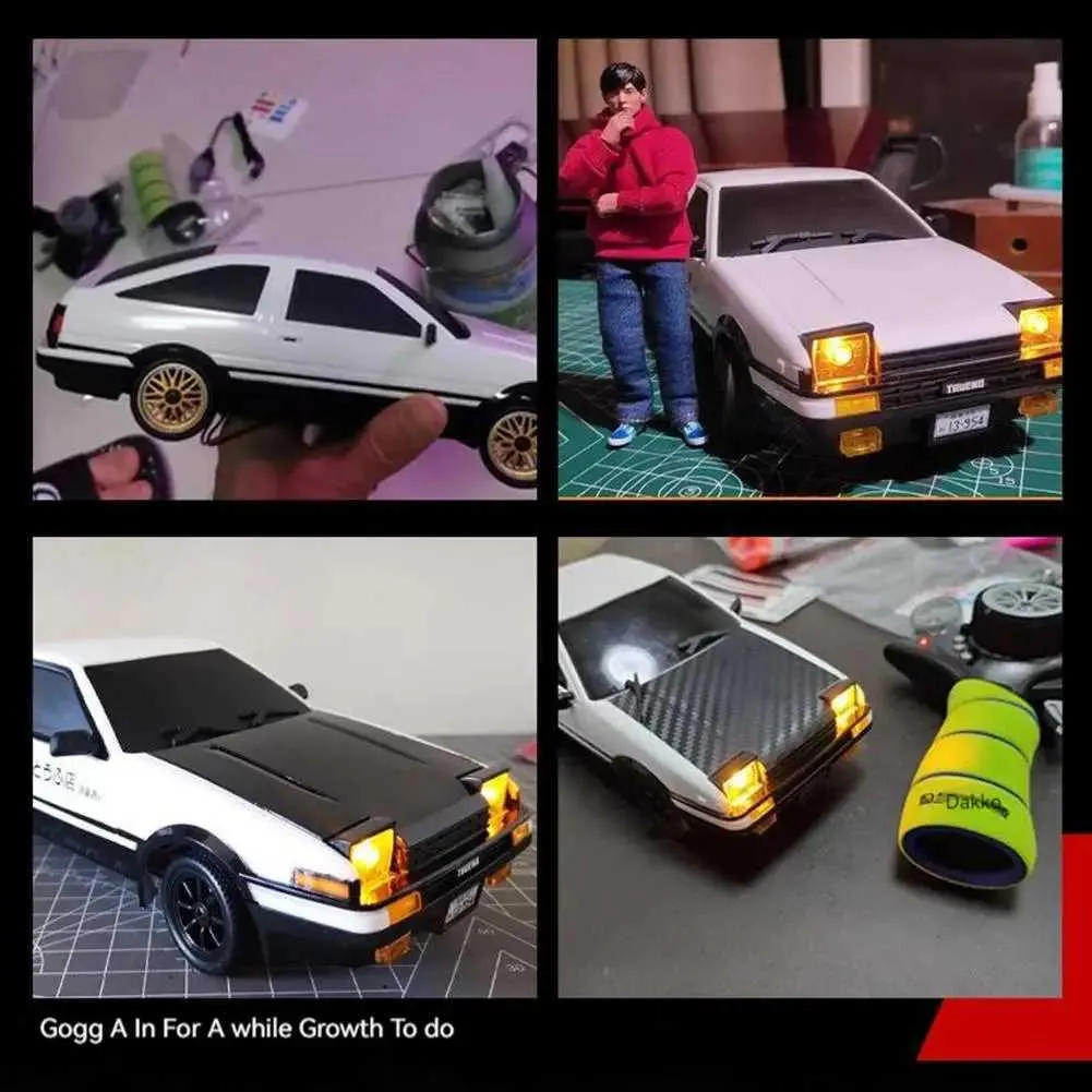 LDRC LD1802 RX7 1/18 Electric RC Drift Car With Stedi Driving Lights 2.4G 2WD, 10km/H Charging ...