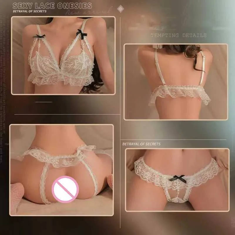 Cute Lace Bra And Pearl Bra Panty Stockings Set With Transparent Bra J241109 From Misihan09, $13 ...
