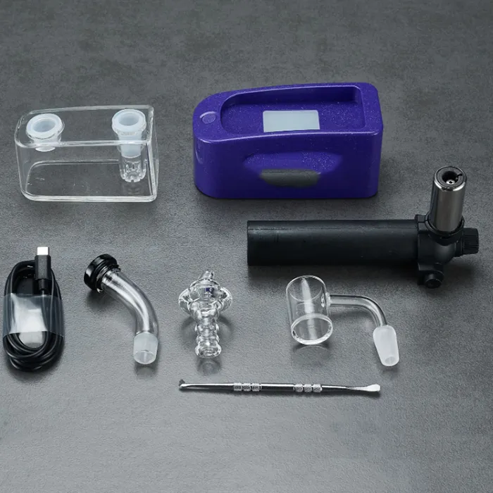 Colorful 160mm Square Glass Bong kit smoker with Boat Shaped Design ...