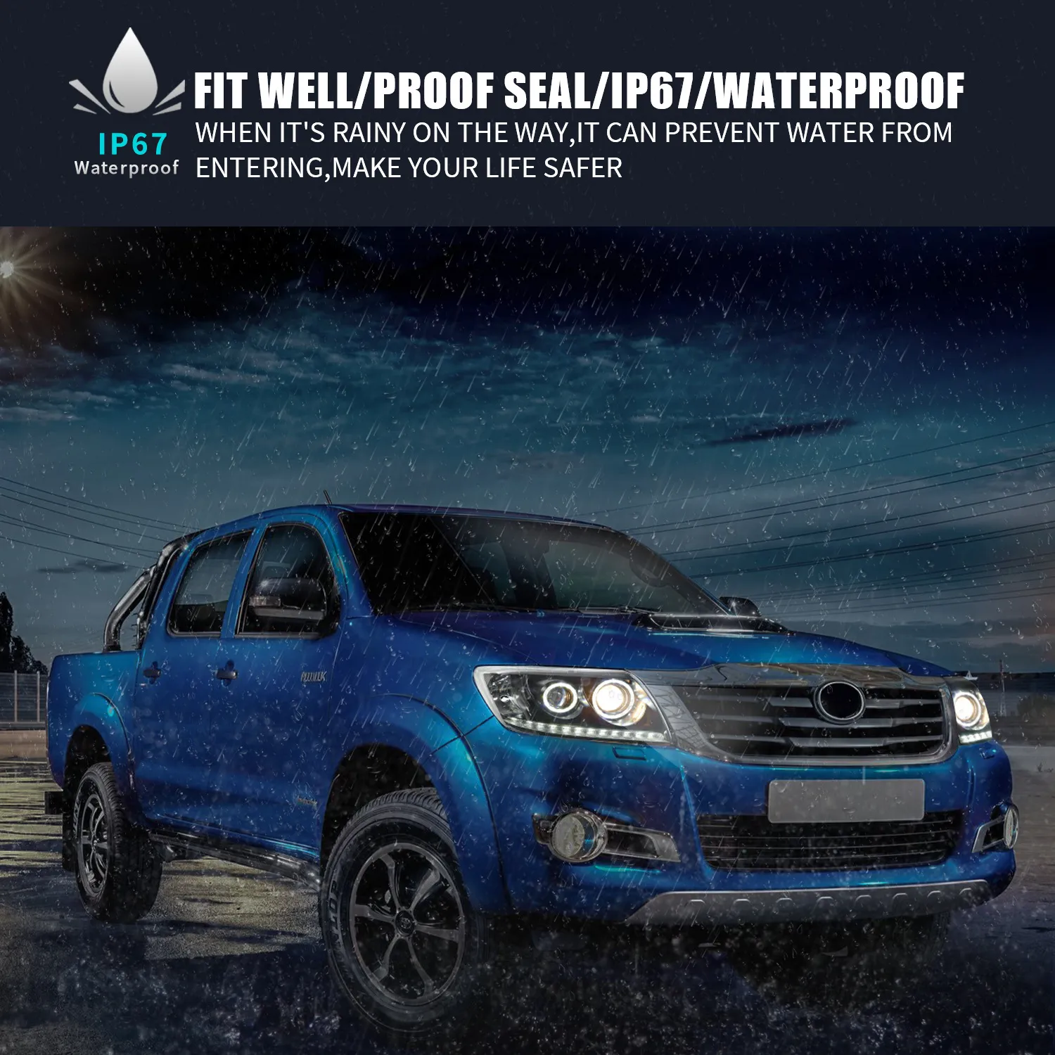 LED Blindsignal Scheinwerfer Für 2005 2024 Toyota Hilux Taglauf ...