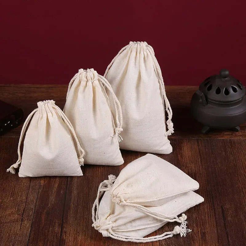 DHgate.com:100pcs 100% Cotton Drawstring Storage Bags for Gift Package ...