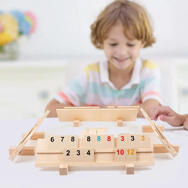 DHgate.com:Wooden Fast-Moving Tile Classic Board Game for 2-4 People ...
