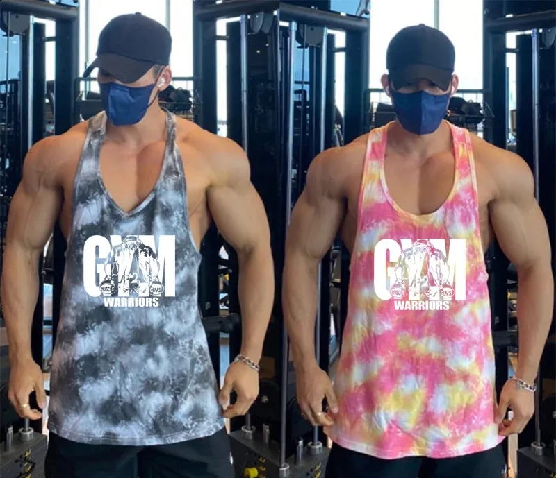 Mens Stringer Tank Tops Camouflage Y Back Muscle Vest Bodybuilding ...