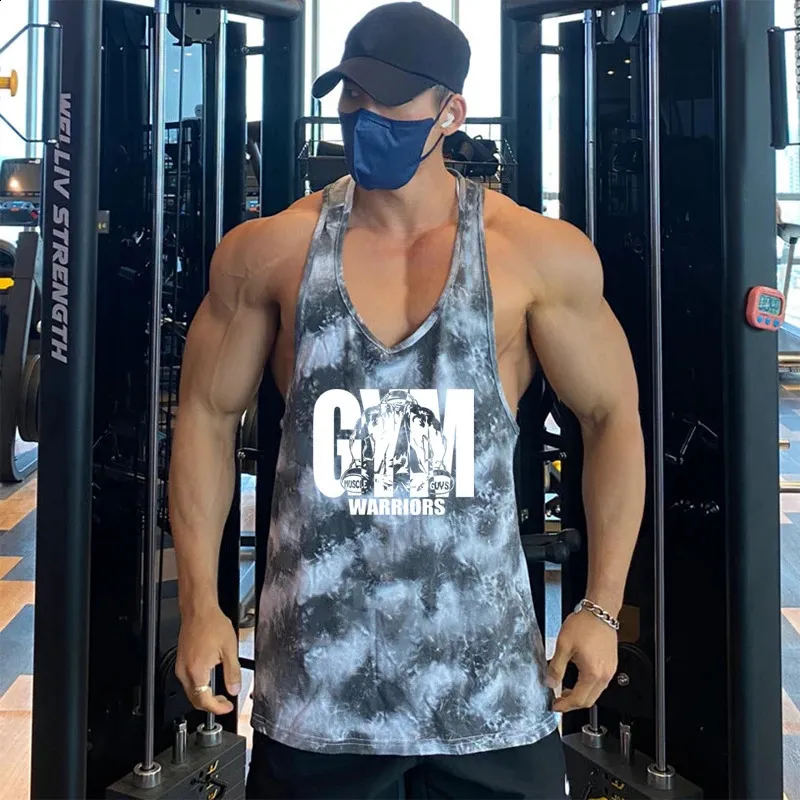 Mens Stringer Tank Tops Camouflage Y Back Muscle Vest Bodybuilding ...