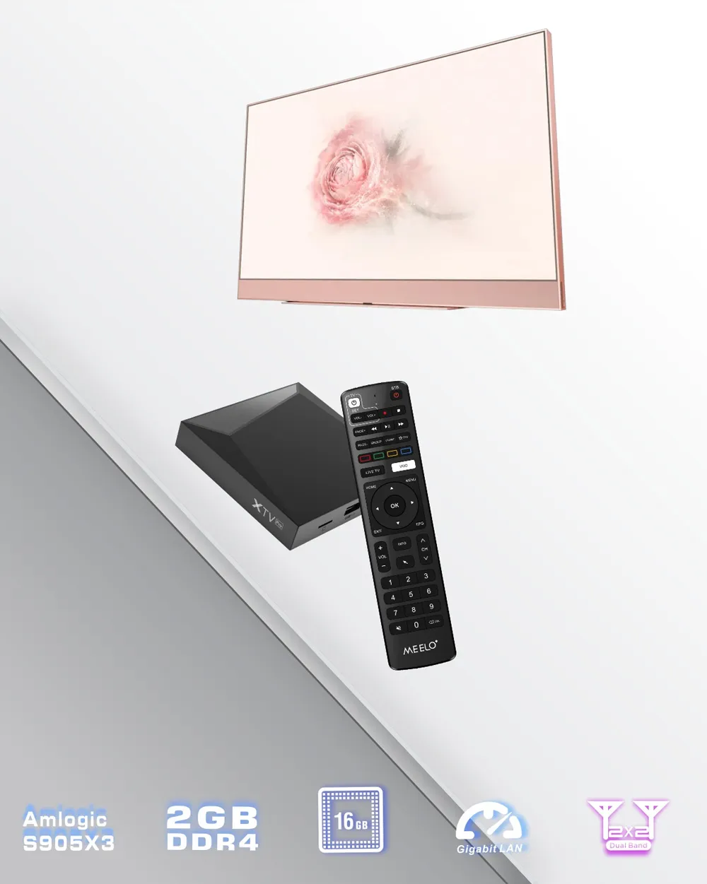 MEELO PLUS XTV Pro Android 9.0 Smart TV Box 2GB RAM 16GB Storage ...