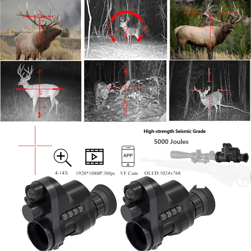 Night Vision Monocular Spotting Scope With Reticle Aim & Infrared ...