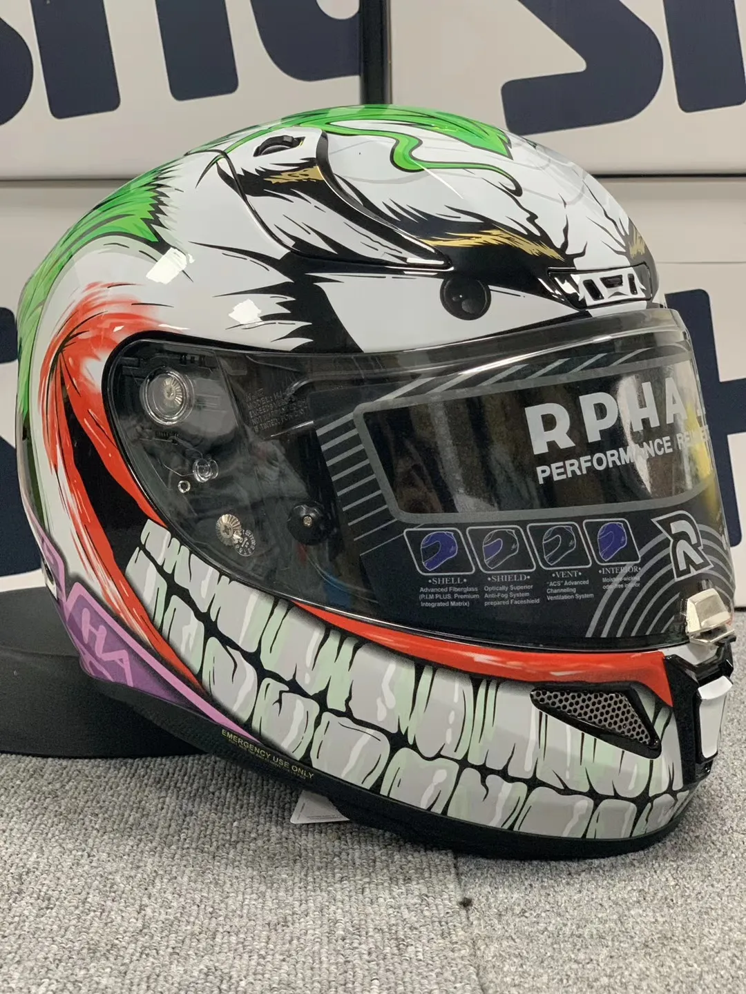 Motorcycle Full Face Helmet Joker Design Anti Fog Visor, Motocross ...