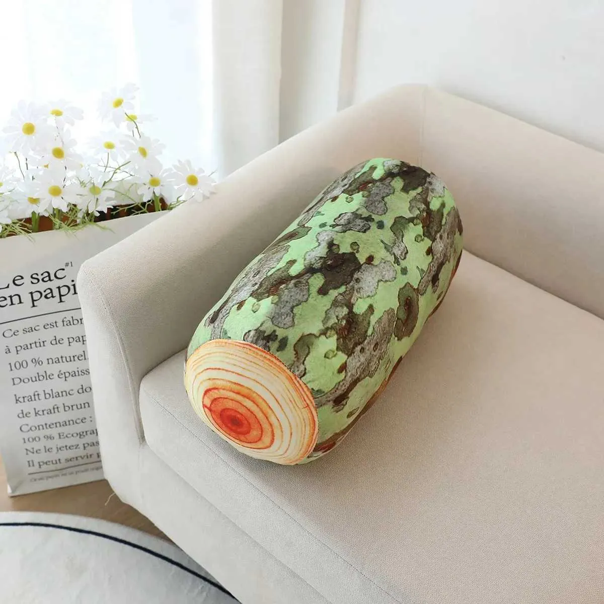 Creative Tree Stump Plush Pillow: Unique Woodland Decor and Comforting ...