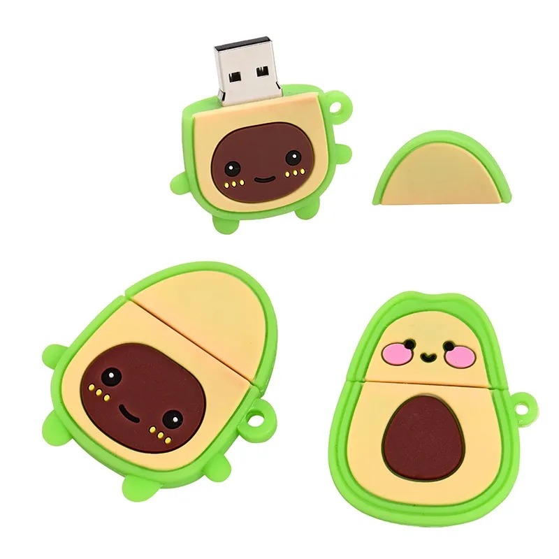 20243D Avocado USB Flash Drive, Cute Cartoon Keychain U Disk Pendrive ...