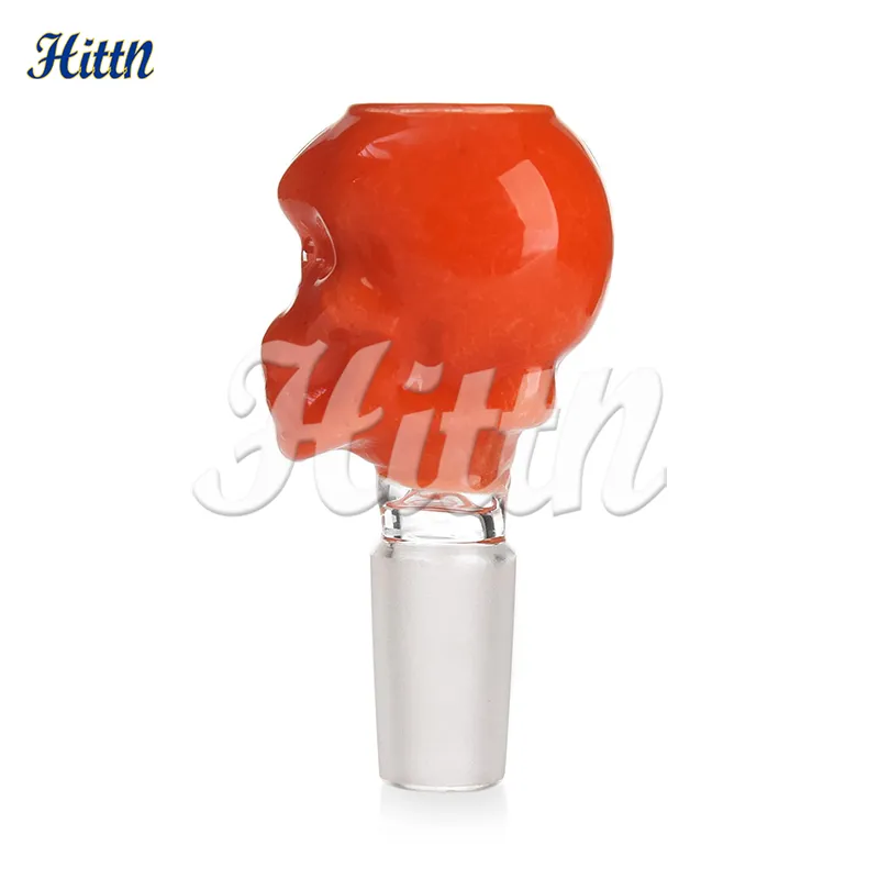 Skull Glass Bong Bowl 14mm Male American Color Dry Herb Tobacco Slide ...