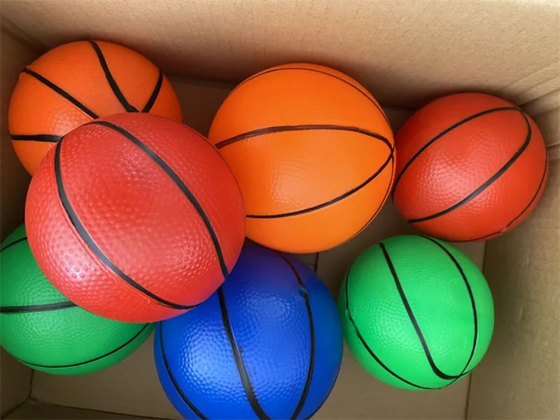 Small Leather Basketball Slap Ball For Children's Training 16 Cm, Blue ...