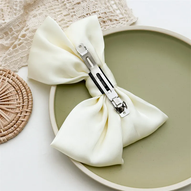 Elegant Spring Spoon Hair Clip with Bow Ribbon: Premium Acetate ...