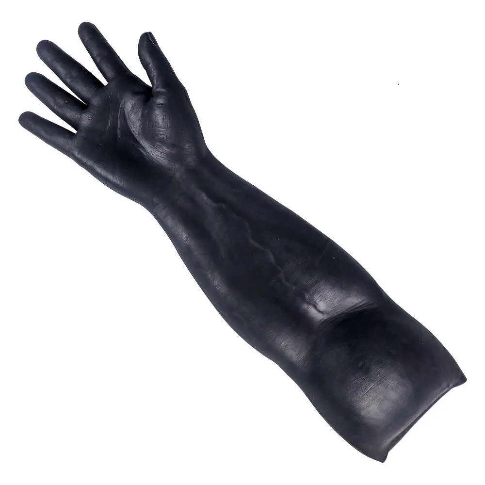 Black Realistic Halloween Silicone Hands Sleeves For Men Reusable ...