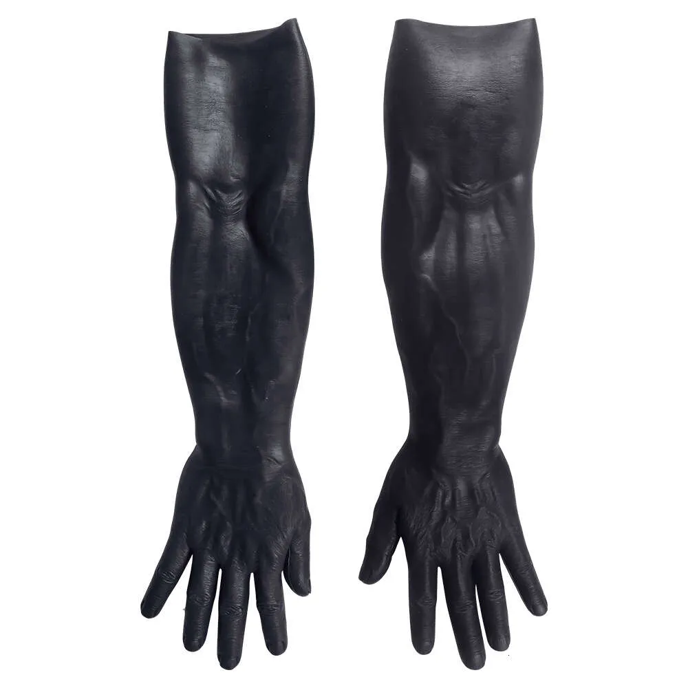 Black Realistic Halloween Silicone Hands Sleeves For... From ...