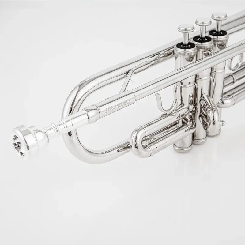 Professional Bb Trumpet - Silver Plated Brass, Quality Instrument with ...