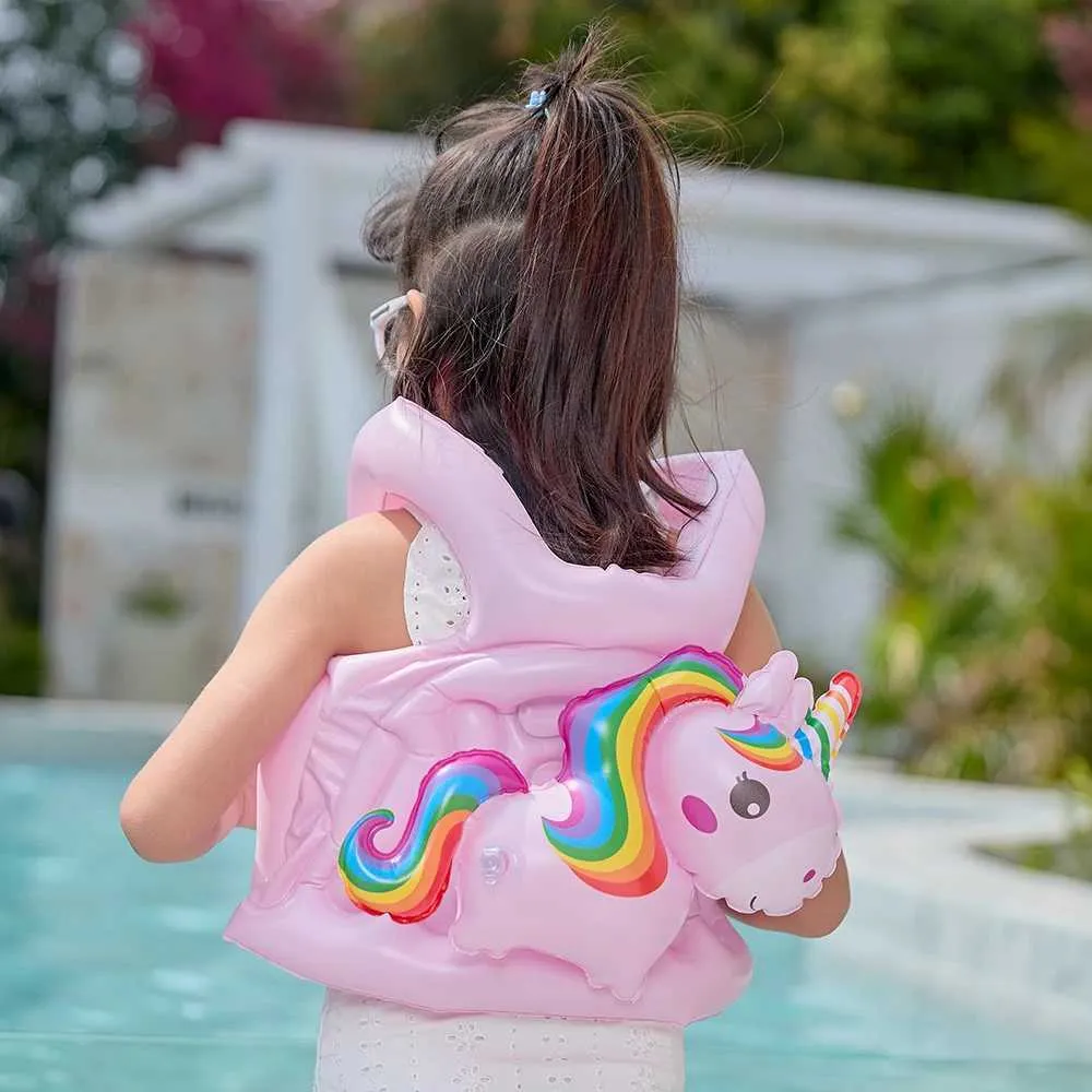 Unicorn Inflatable Swim Ring | Kids' Buoyancy Vest Life Jacket from ...