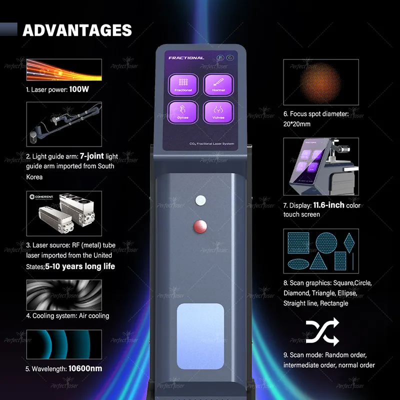 Latest CO2 Laser Facial Machine Skin Resurfacing Firming Stretch Mark ...