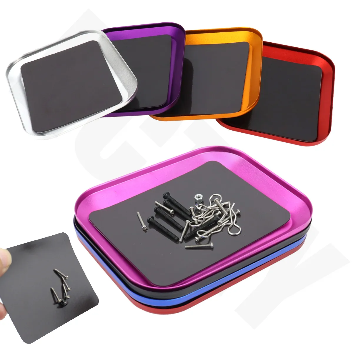 2024 Magnetic Aluminum Alloy Screw Tray Storage Box for Phone RC Car ...