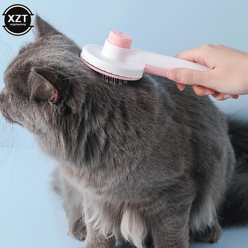 2024 Self-Cleaning Slicker Brush for Cats & Dogs - Effortless Pet Hair ...