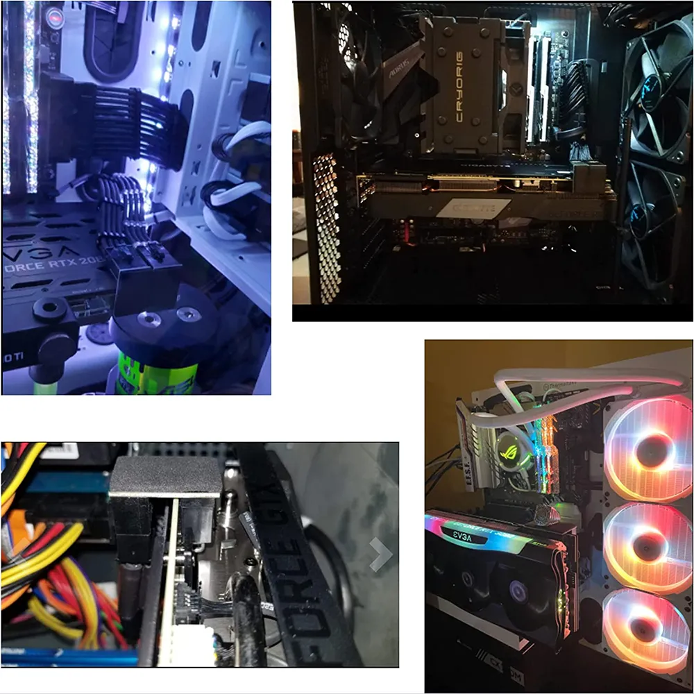 JEYI ATX 8 Pin/6 Pin Female To Male 180 Degree Angle Steering Joint ...