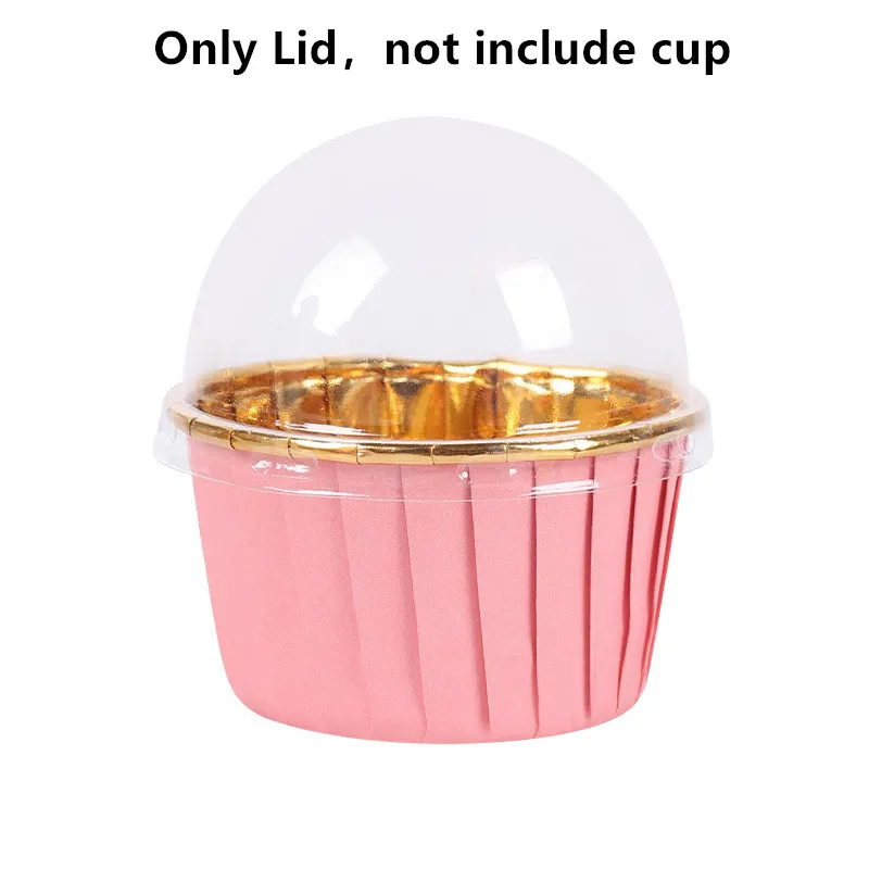 Transparent Lidded Plastic Cupcake Containers - 50 Pack Sizes: 5cm/5 ...
