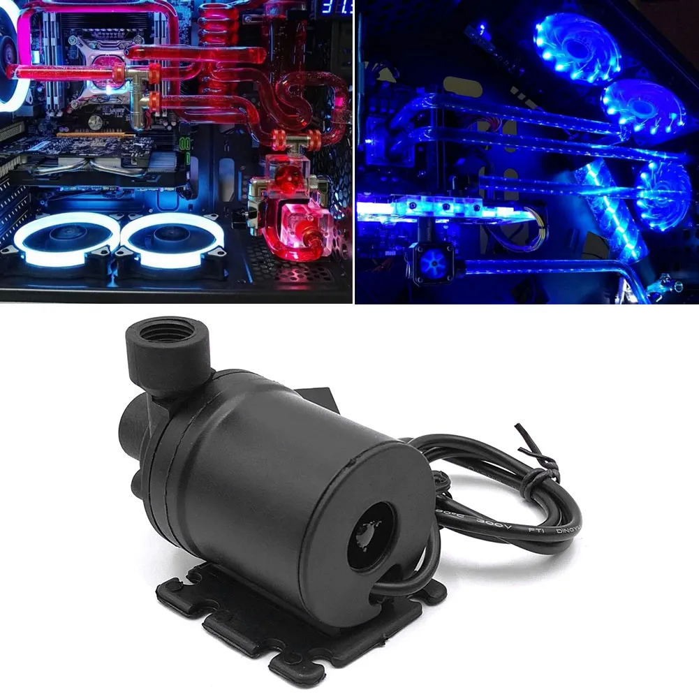 High-Flow DC 12V Water Pump w/ G1/4 Thread, Molex 4-Pin Connector for ...