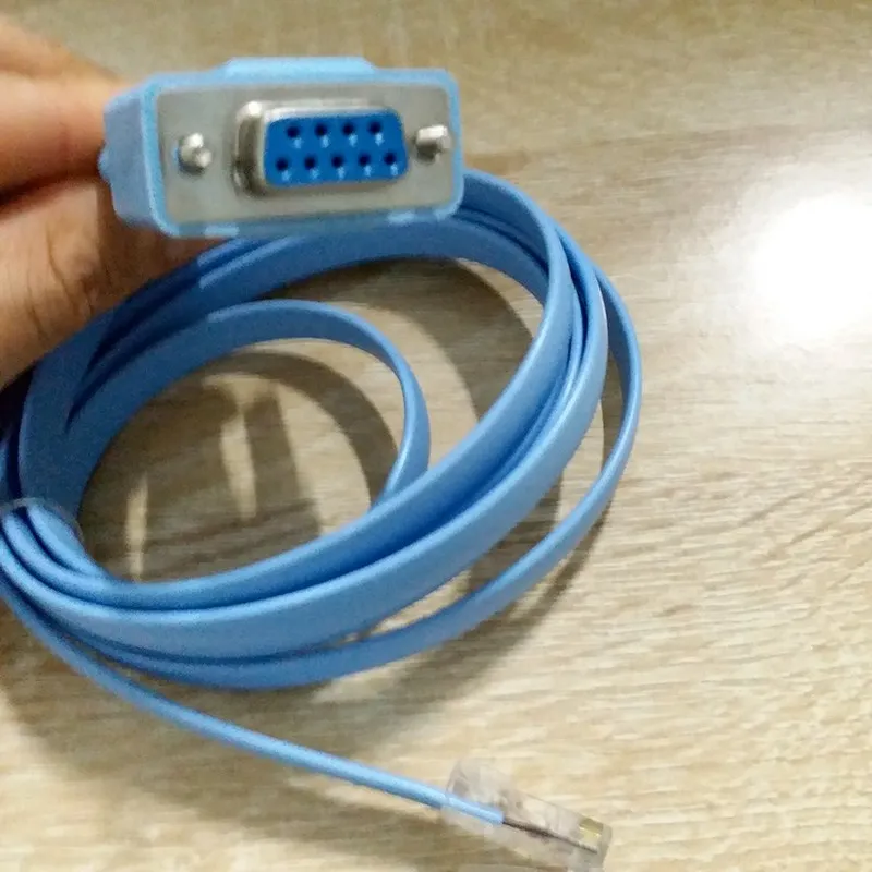 DHgate.com:Blue 1.5m Ethernet RJ45 to RS232 DB9 COM Port Serial Adapter ...