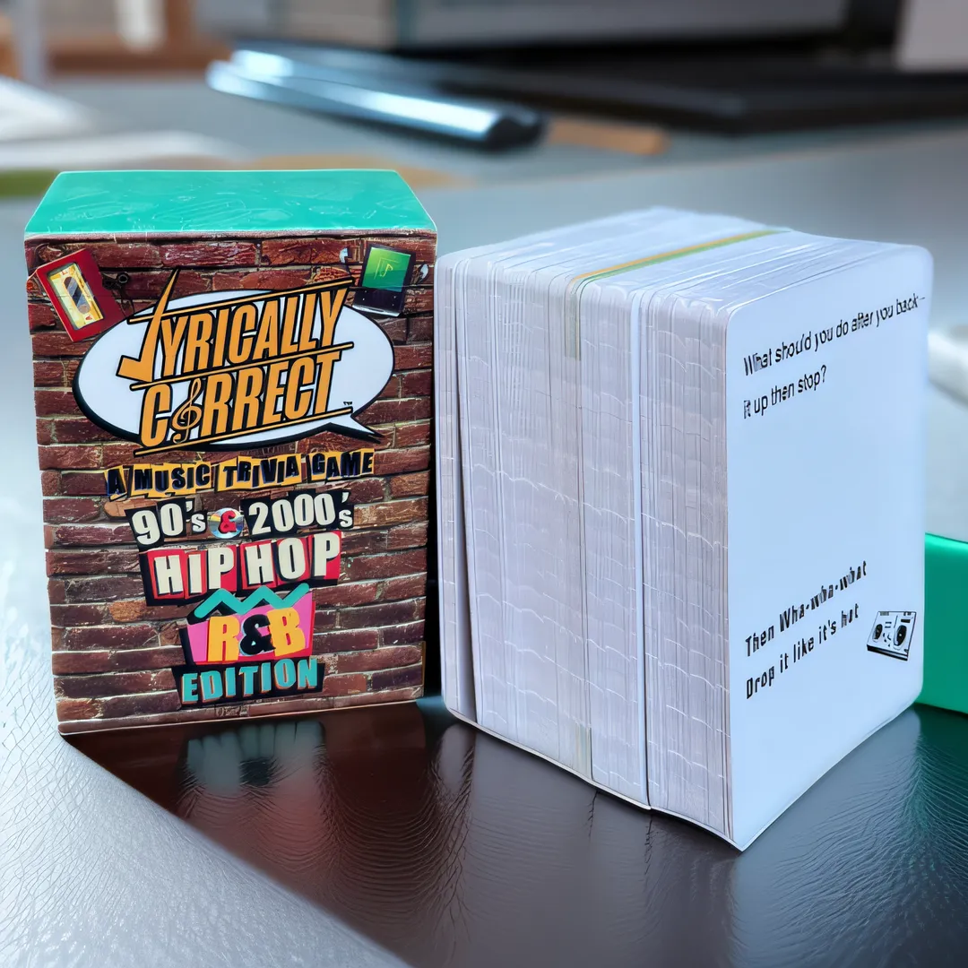 Hip Hop & R&B Music Trivia Fun Card Games Lyrically Correct 90's & 2000 ...