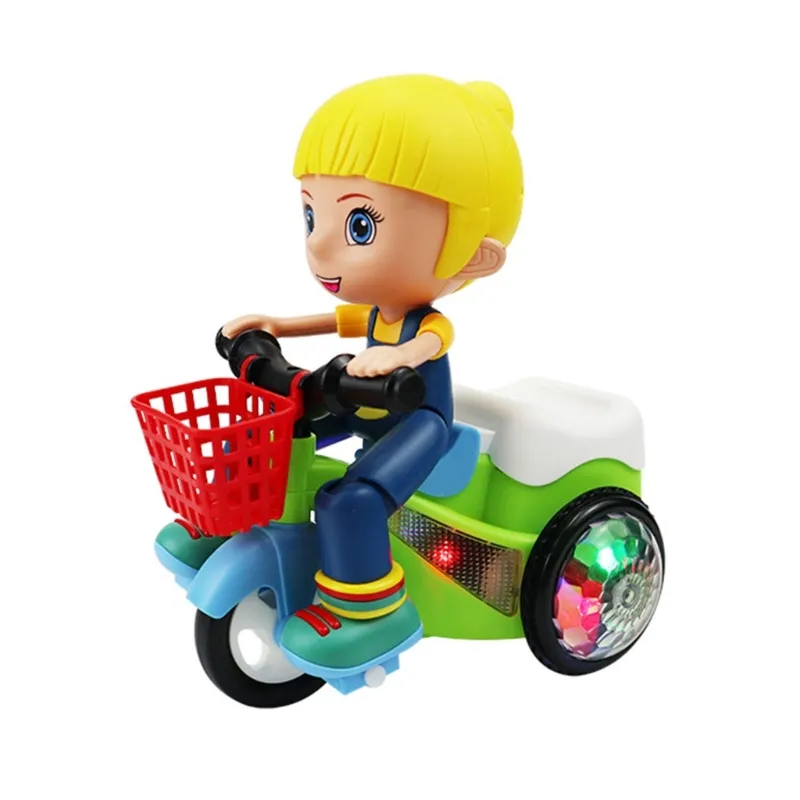 Electric Stunt Bike Toy for Kids, Music Tricycle Toy, Children's ...