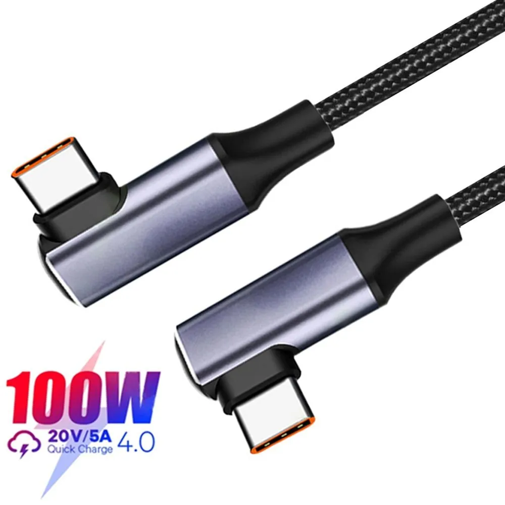 DHgate.com:2Pack90 Degree USB C Cable, 100W PD Fast Charging USB C to USB C Cable, QC4.0 Double ...