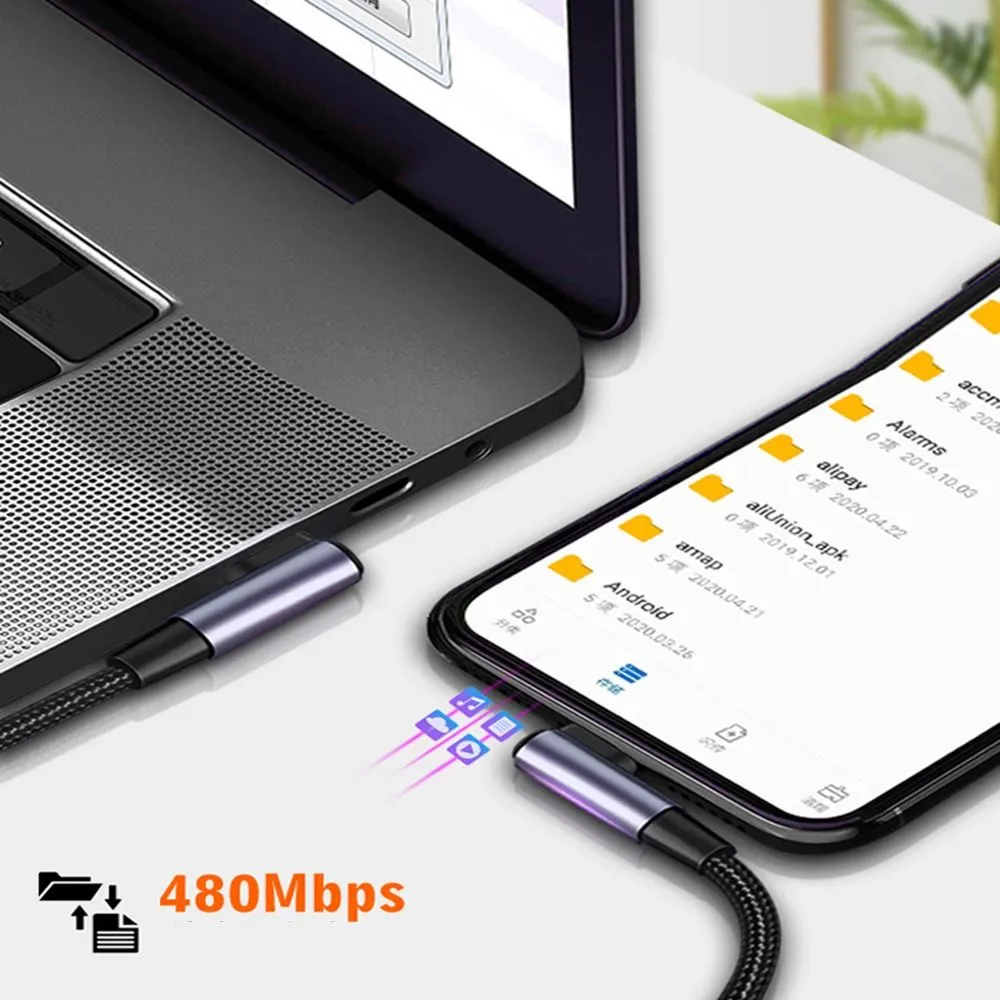 DHgate.com:2Pack90 Degree USB C Cable, 100W PD Fast Charging USB C to ...