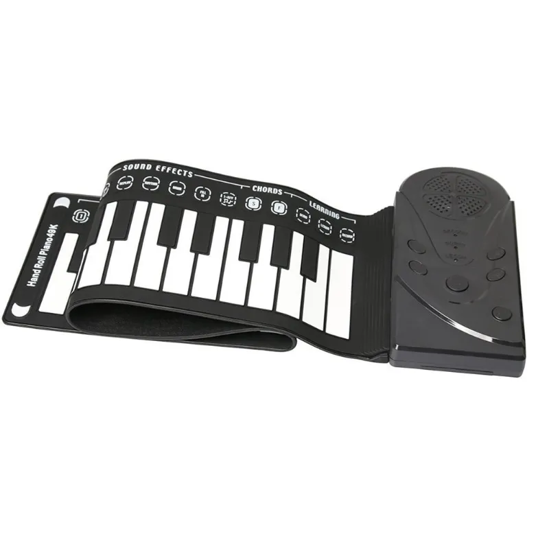 Flexible 49-Key Silicone Roll-Up Piano - Multi-Style Portable ...