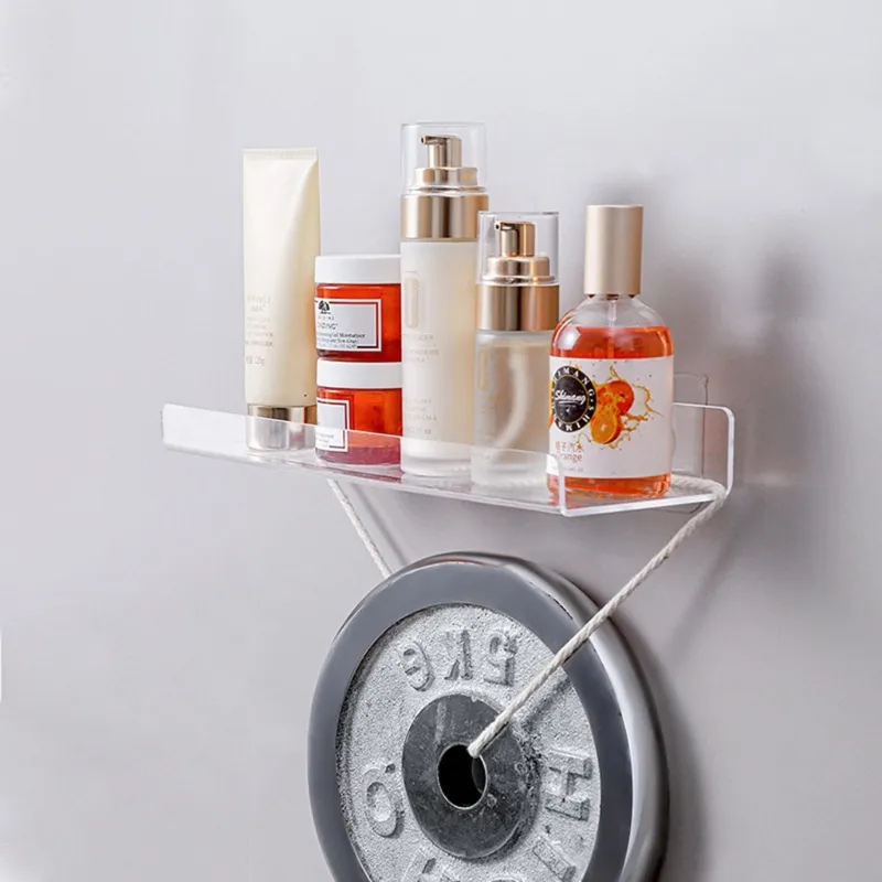 2024 Clear Acrylic Floating Shelf for Bathroom - Transparent Wall Mount ...