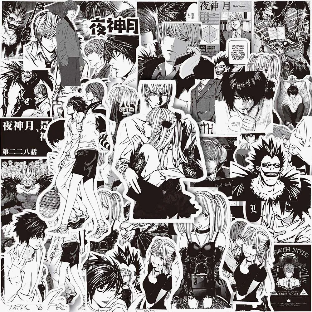 DEATH NOTE Stickers 10/Black & White Anime Graffiti Decals For ...