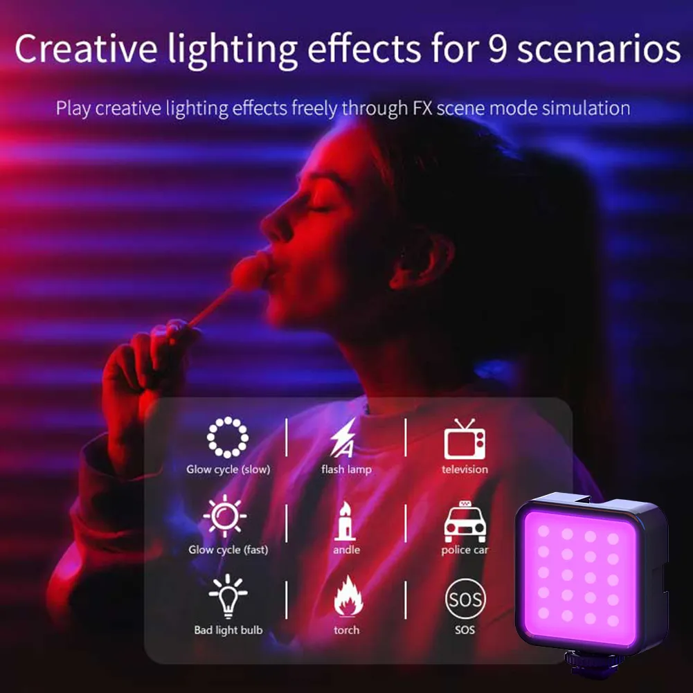 DHgate.com:Full Color RGB LED Video Light Portable Pocket Lamp 3000 ...