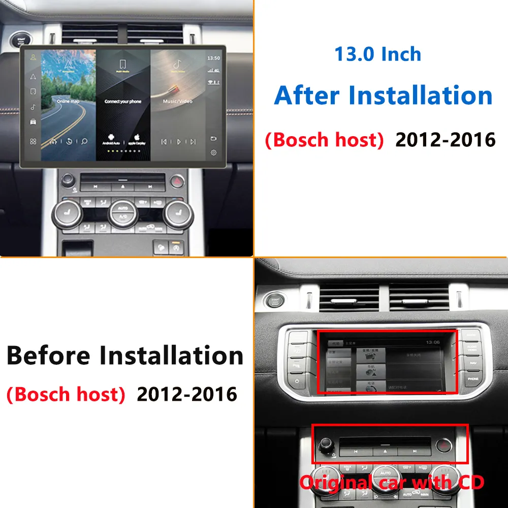 13.0 Android 12 Carplay Radio Multimedia Player For Range Rover Evoque ...