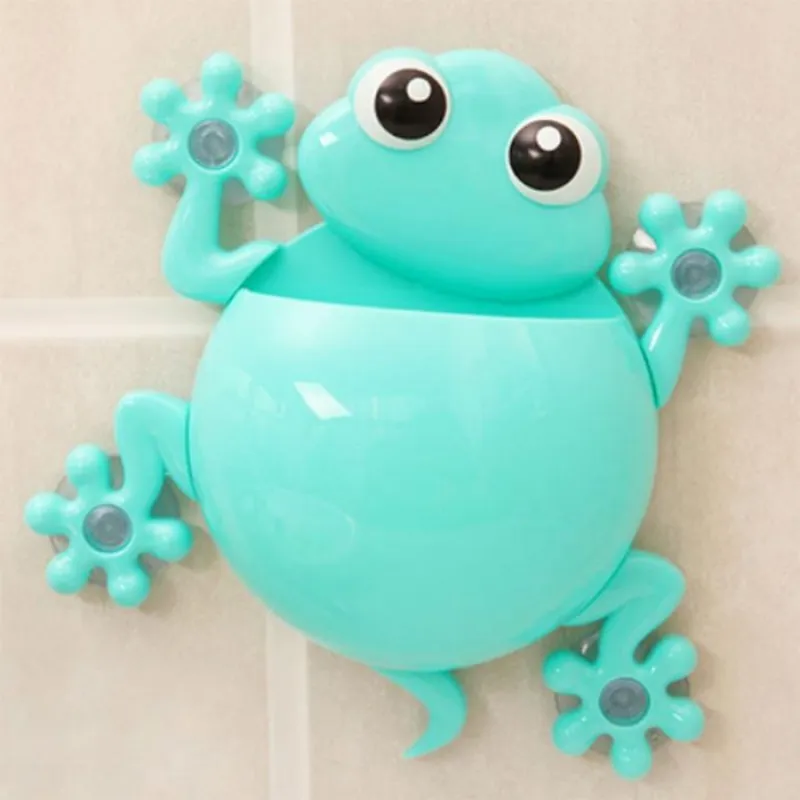 DHgate.com:3-Pack Cute Frog Toothbrush Holder Family Set, Non-Marking ...