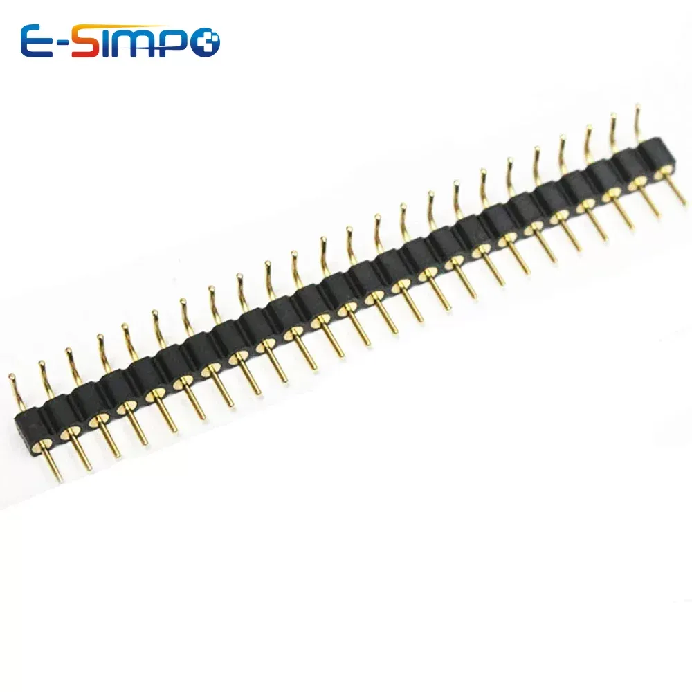 Right Angle 2.54mm Round Hole Single Row Pin Header Socket - RA RGB LED ...