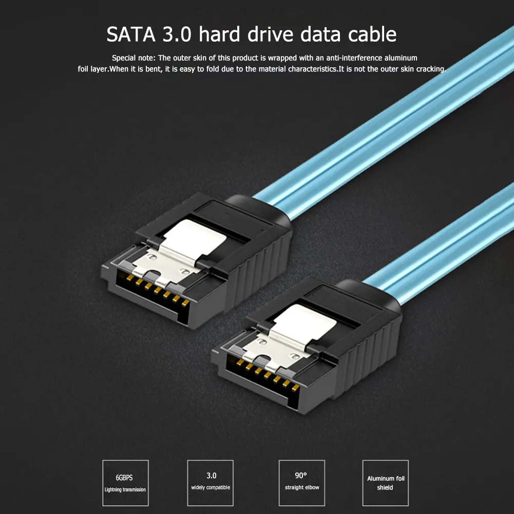 SATA 7 Pin to SATA 7 Pin Hard Drive Data Cable, 6 Pack 3.0 6Gbps SAS ...