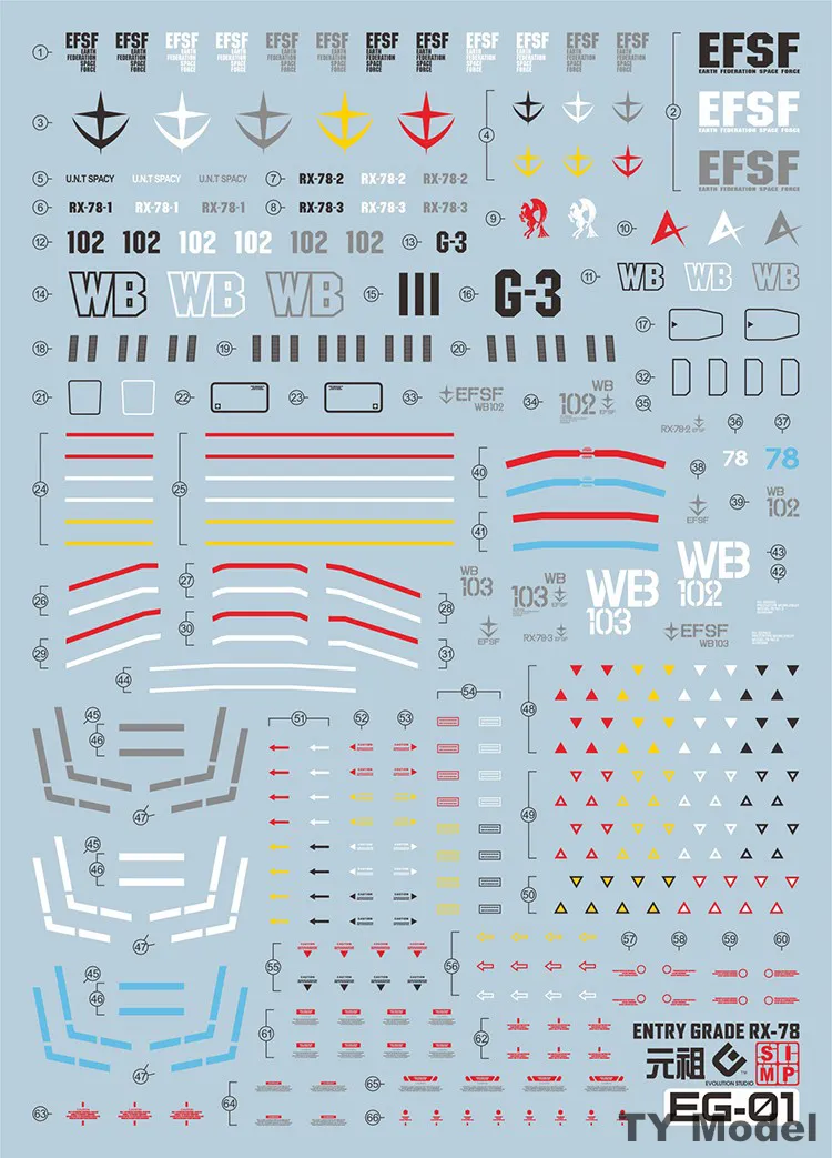 Cool Decals Fluorescent Water Stickers For 1/144 Scale Model Kits ...