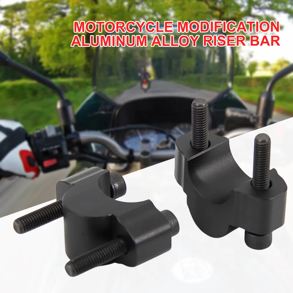 Universal 7/8'' Motorcycle Handlebar Riser Mount Clamp - Fits Honda ...