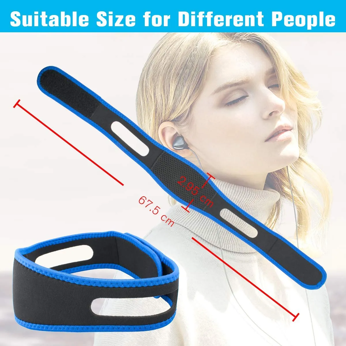 Anti Snoring Chin Strap: Triangular Snore Stopper Bandage, Mouth Guard ...