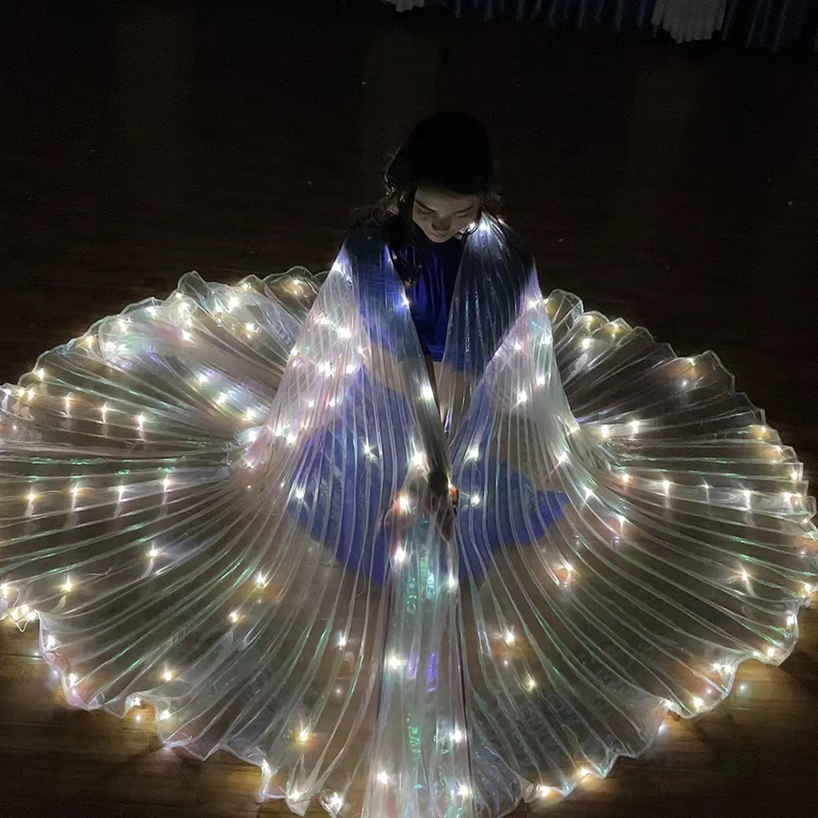 LED Fairy Wings Cloak For Adults & Kids Colorful Luminous Butterfly ...