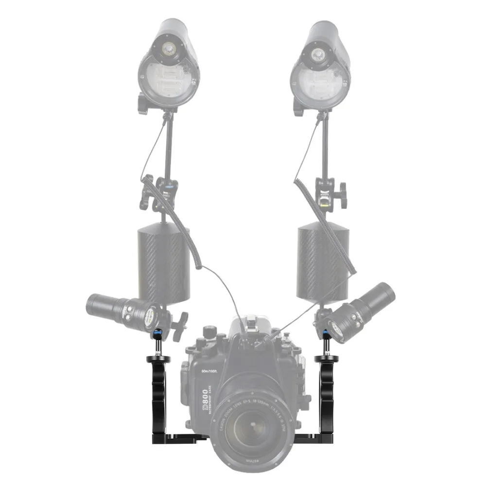 Underwater Camera Housing Dual Handle Tray Aluminium Alloy Stabilizer ...