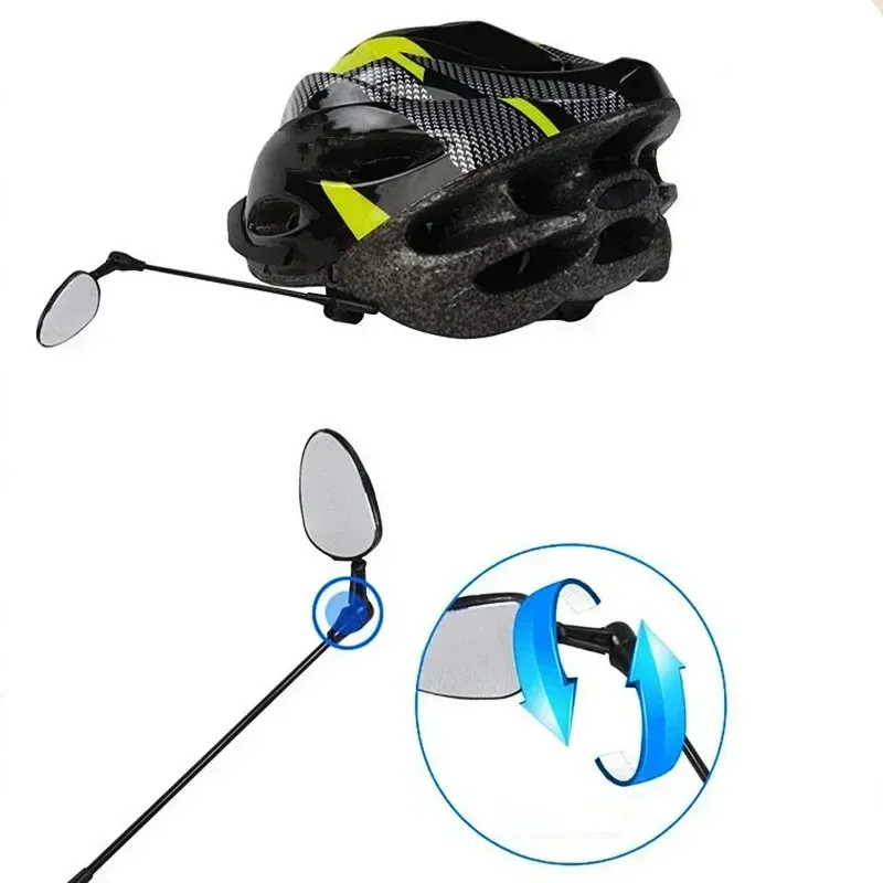 Rotatable E-Bike Helmet Mirror - Wide-Angle Rearview Safety Reflector ...