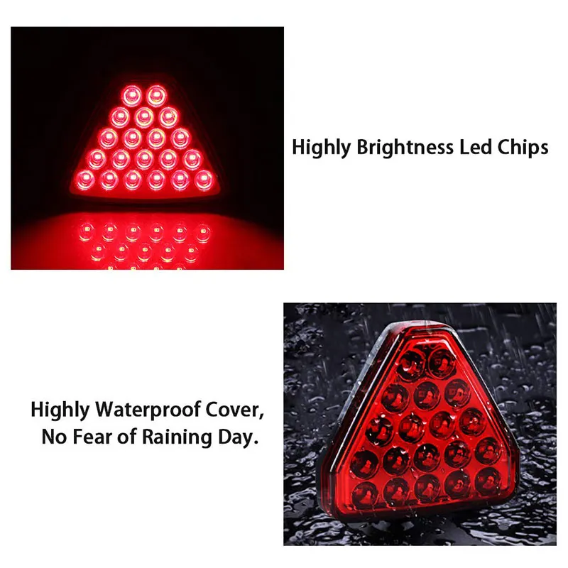 DHgate.com:F1 Style Triangle LED Brake Tail Lights - 19 Ultra-Bright ...