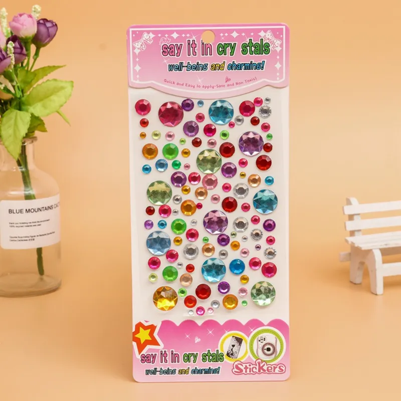 DHgate.com:3D Self-Adhesive Gem Stickers for Kids & DIY Crafts - Heart ...