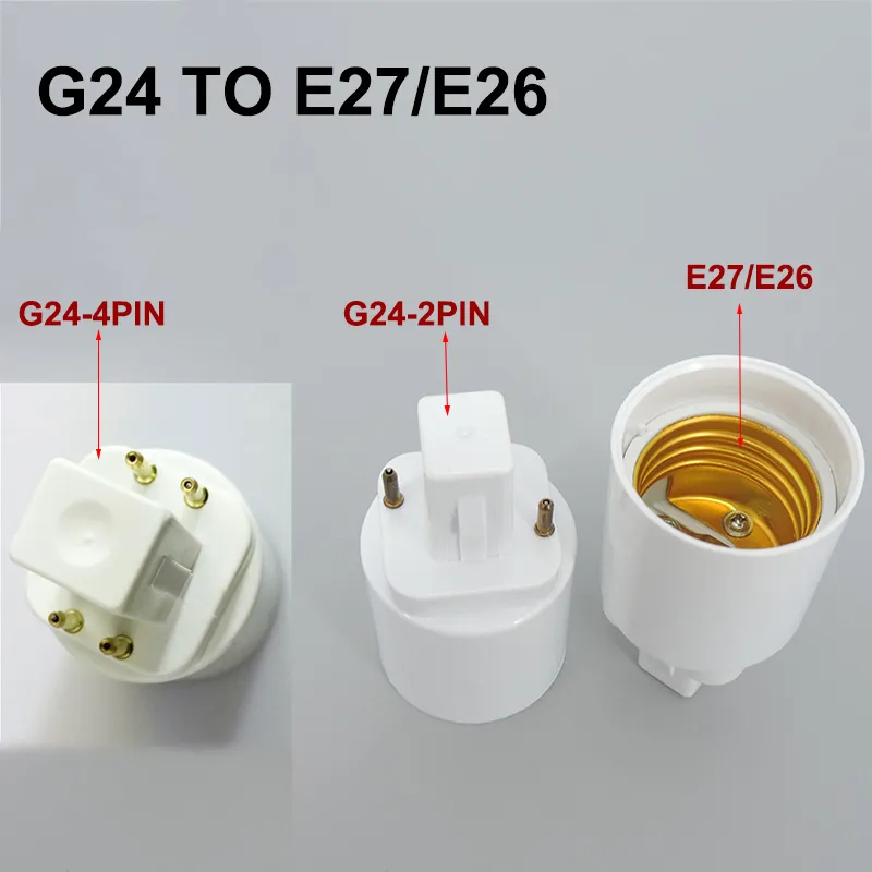 LED AC G23 G24 To E27 Bulb Adapter Socket Halogen/CFL Light E27 Lamp Holder Base Converter 2pin ...