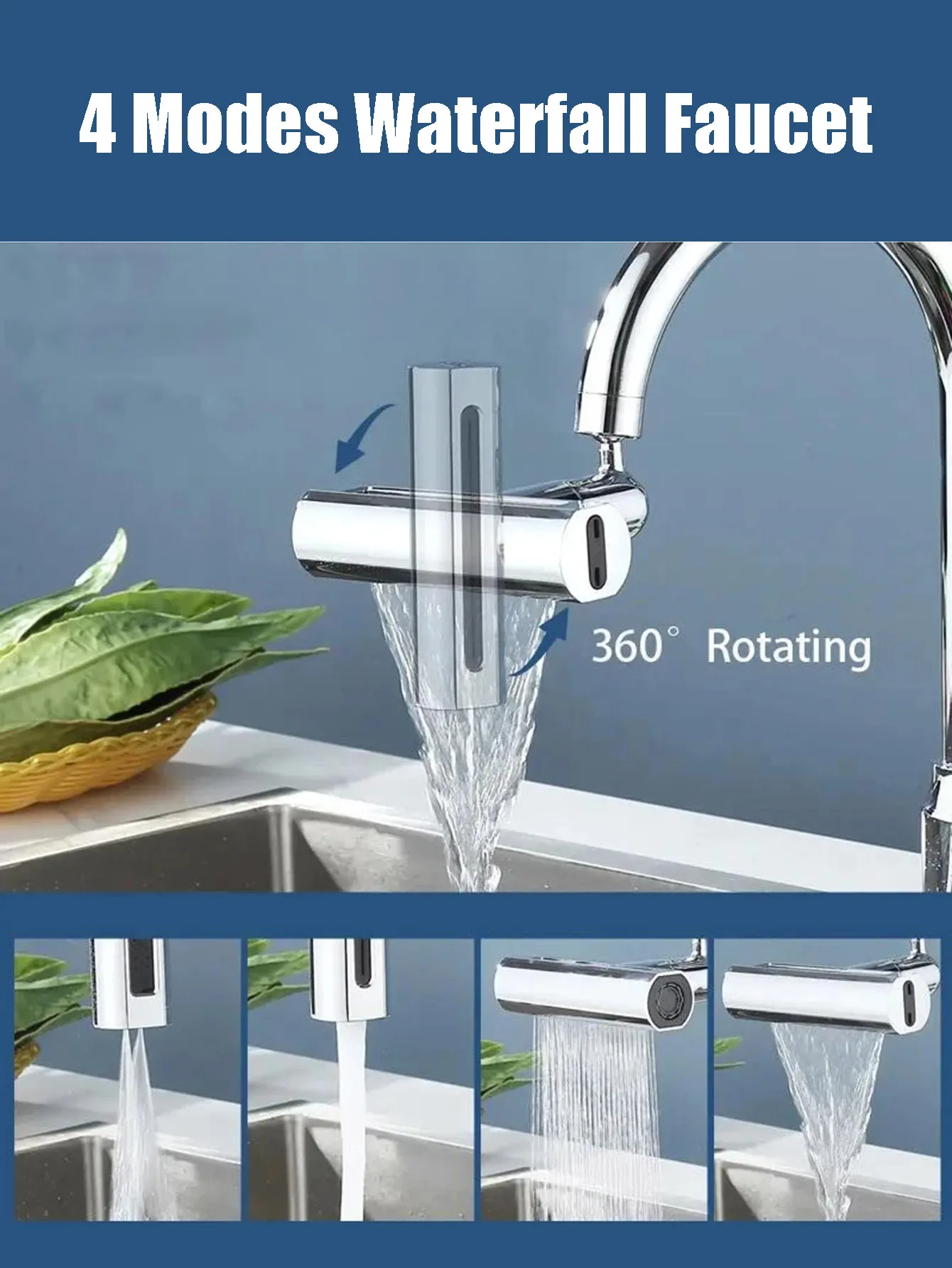 2024Swivel Sink Faucet, Adjustable Kitchen Faucet with 360° Rotation ...